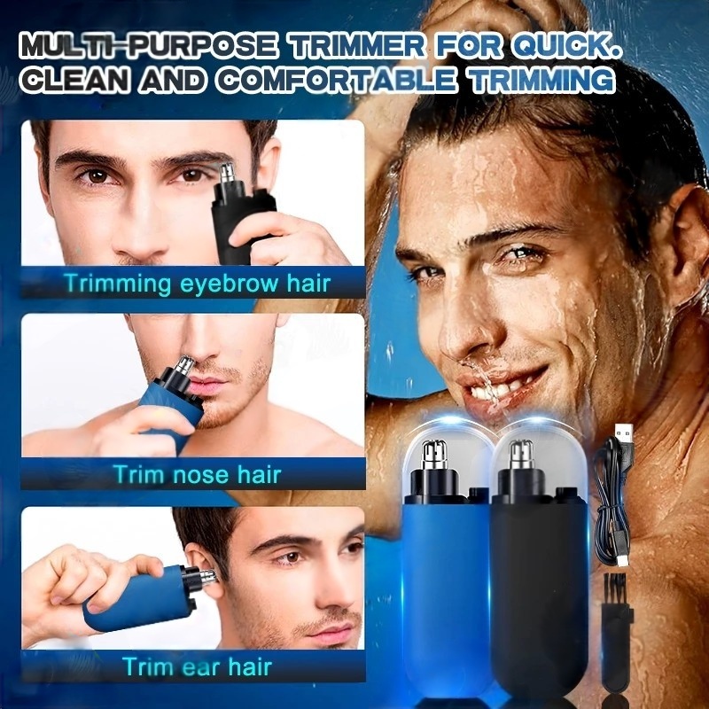 Electric Nose Trimmer Waterproof USB Charging Mini Nose Clipper ...
