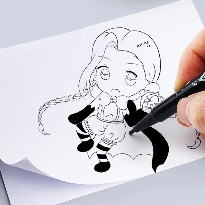 10PCS Multi Function Dual Tip Waterproof Permanent Marker Pen Black Red ...