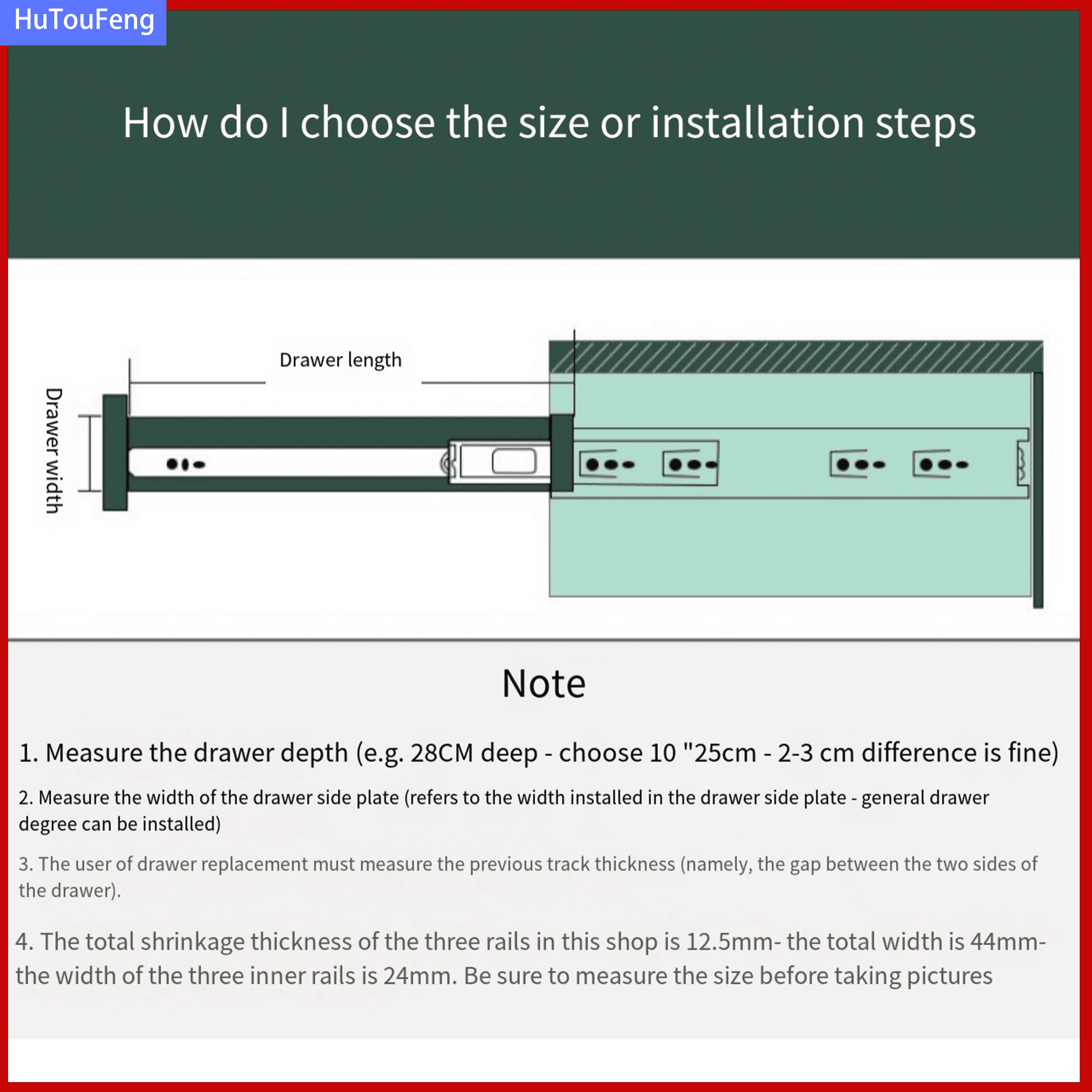 Soft Close Drawer Guide Heavy Duty Hydraulic soft closing Drawer Slide ...