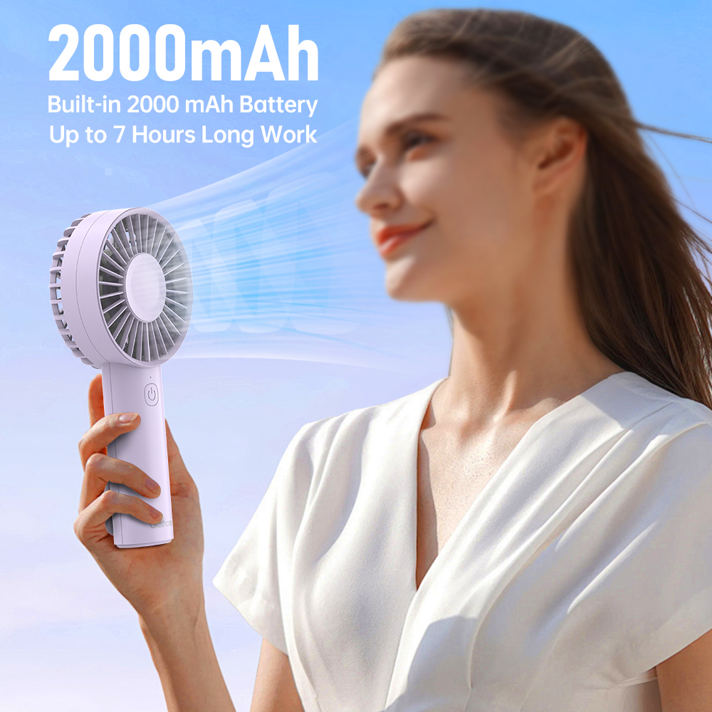 Orashare HF09 Handheld Fan Rechargeable 3 Speeds Strong Wind Portable Hand Mini Fan | Shopee ...