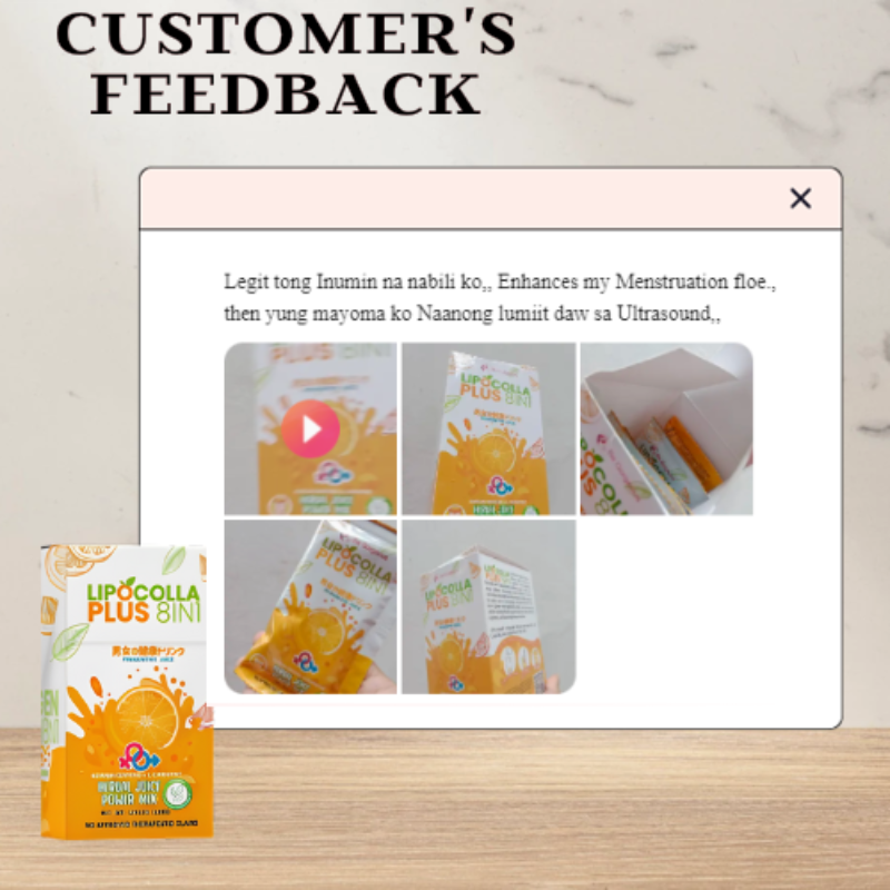 Lipo Colla Plus 8-in-1 Orange Juice – Be Gorgeous, PCOS, Myoma ...