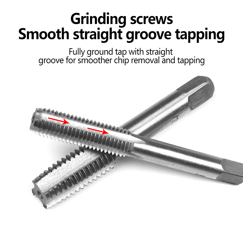 Hand Tap Set M3-M12 Metal Hand Screw Set Machine Screw Thread Metric Plug Tap Drill Bit Kit ...