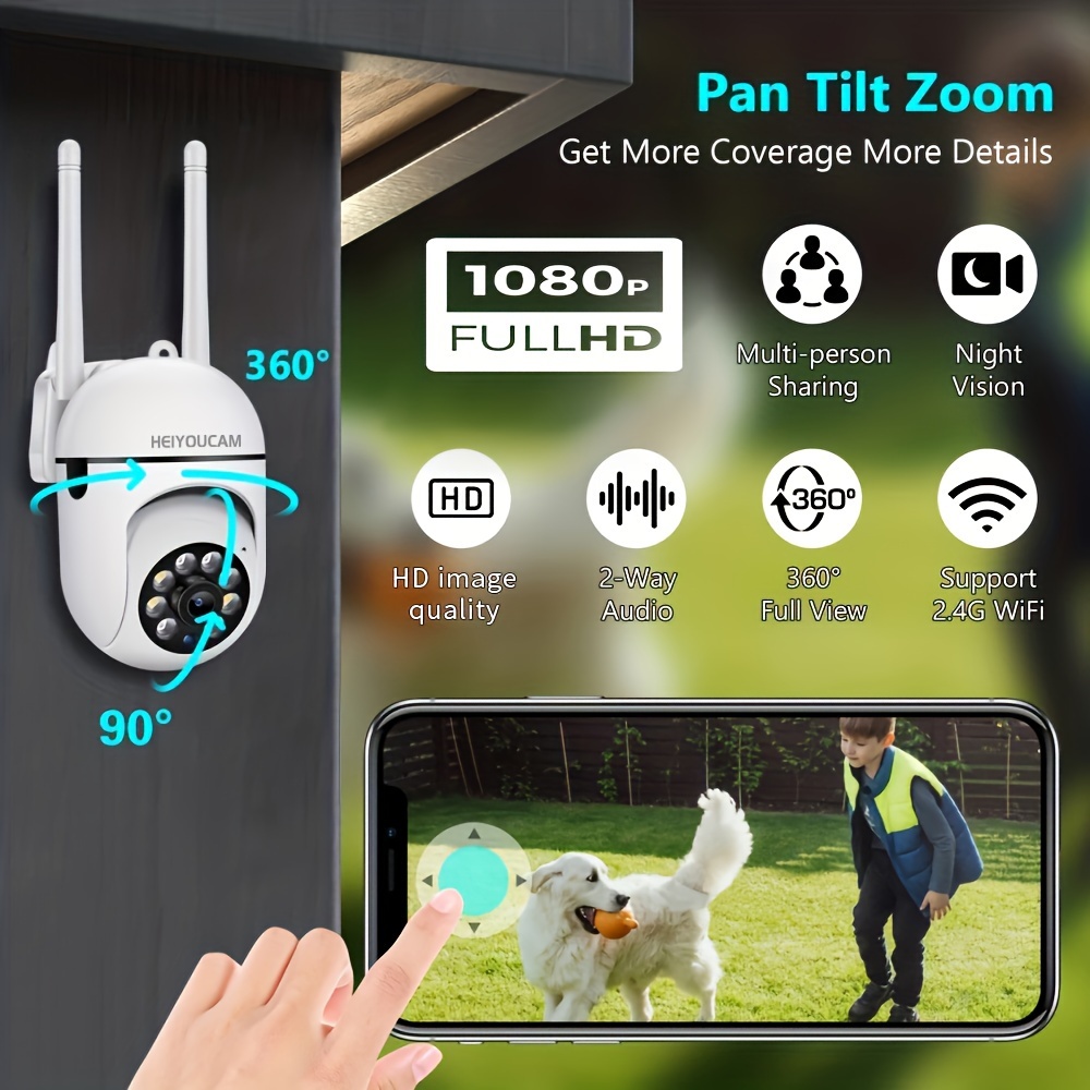 [NEW ARRIVAL] HEIYOUCAM 1080P Outdoor 360° Pan/Tilt Security WiFi6 IP ...
