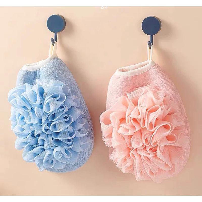 Double Sided 2in1 Bath Back Rub Gloves Bath Foam Net Bath Ball Bath ...