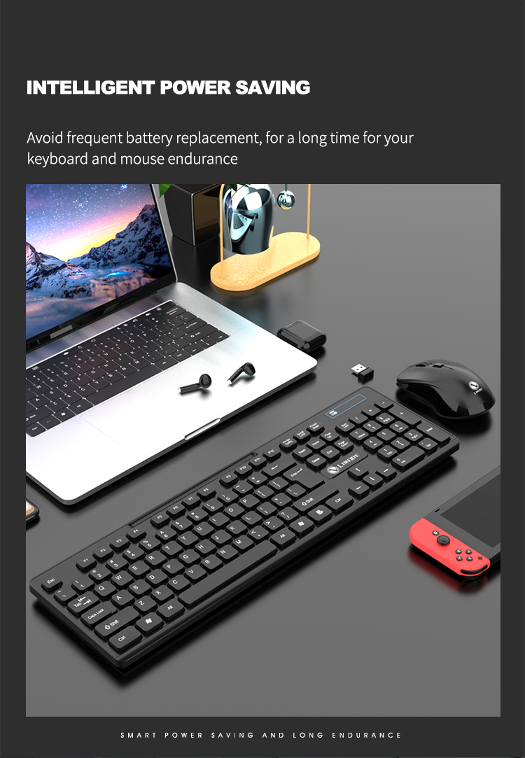 METMI X LIMEIDE W100 104-key wireless keyboard and mouse set for ...