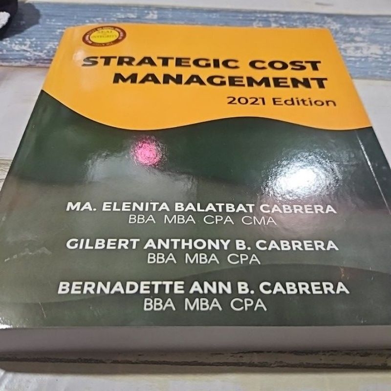 Strategic Cost Management 2021 edition By: Cabrera | Shopee Philippines