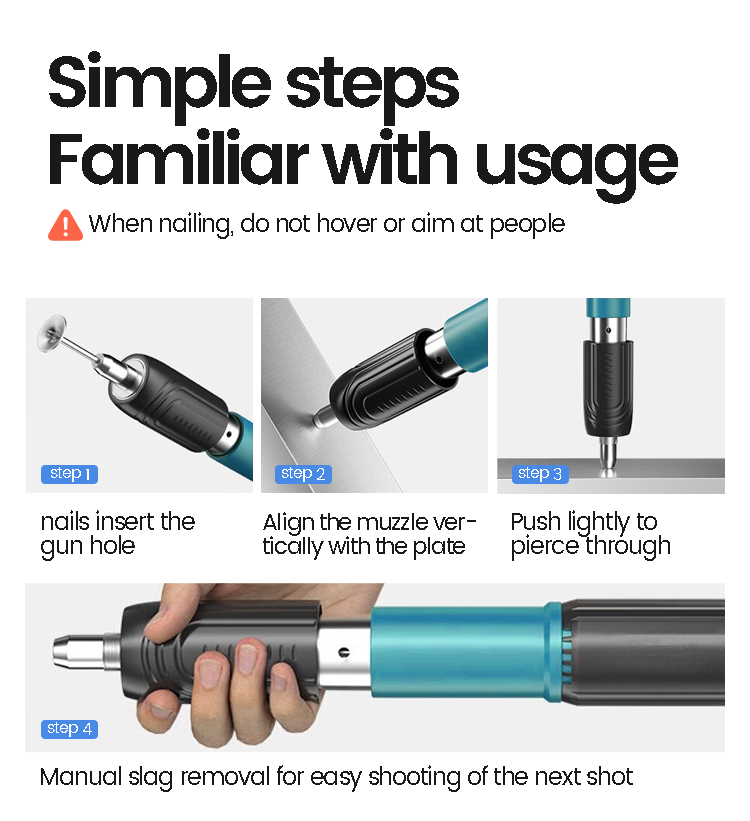 Kuwo Nail gun Free gift of 120 nails Manual Steel Nails Gun For ...