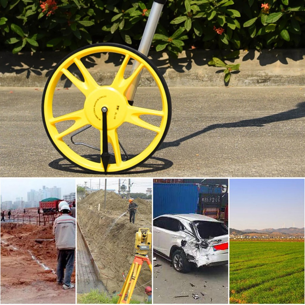 Digital/Mechanical ABS Folding Distance Measuring Wheel Roller Surveyor ...