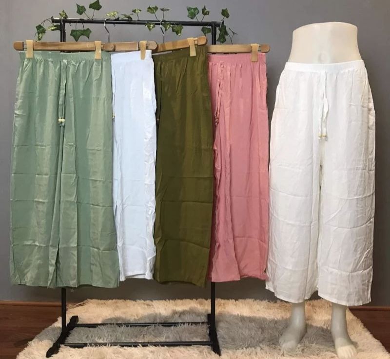 LONG CHALLIS PANTS FIT UP TO XL SUMMER OUTFIT BEACH PERFECT WEAR ...