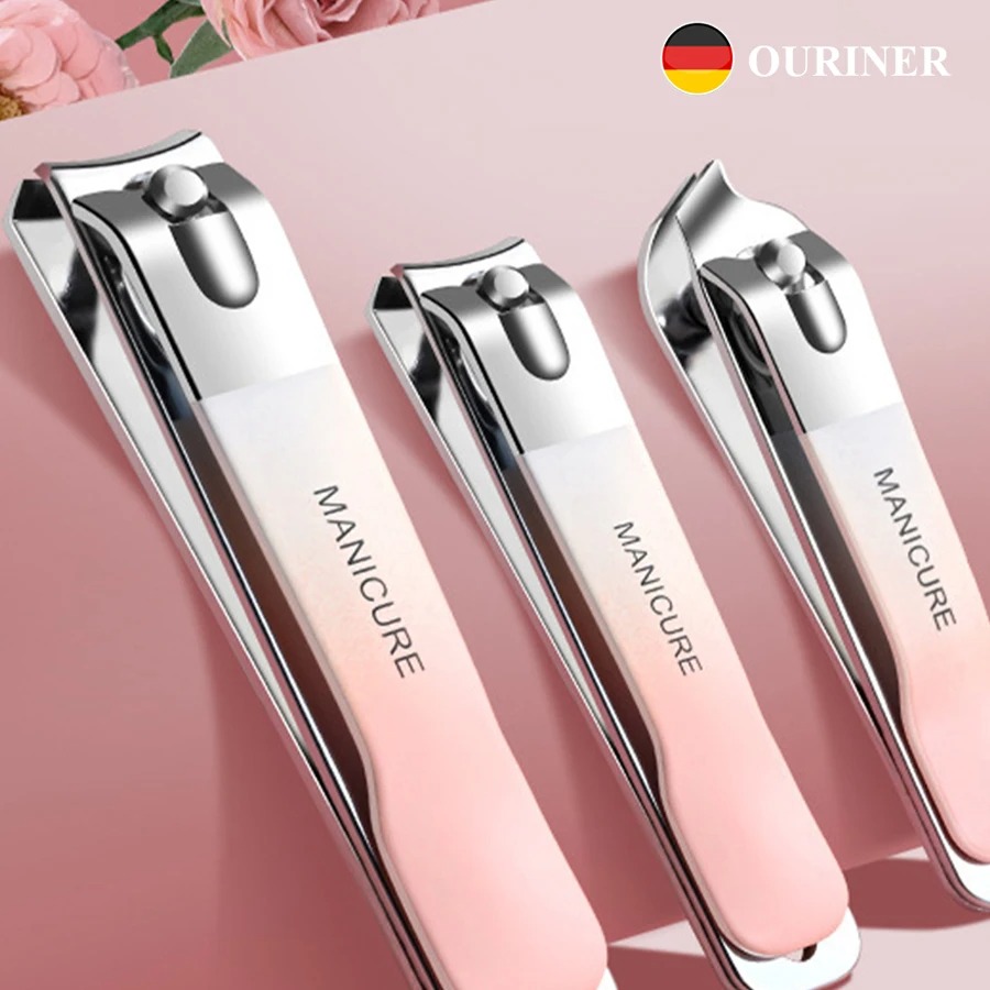 Sharp 4-piece nail clipper set, angled nail clipper with leather cover ...