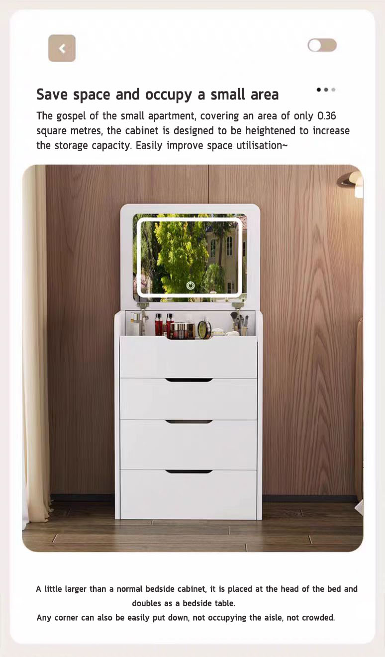 Dressing Table With Mirrors Vanity Table multi-functional bedroom ...