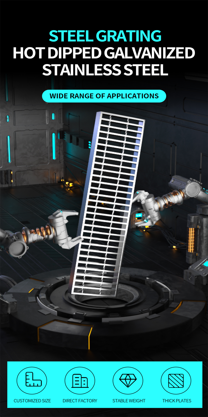 Steel Grating Drainage Cover Trench Drain CoverHot-Dipped Galvanized ...