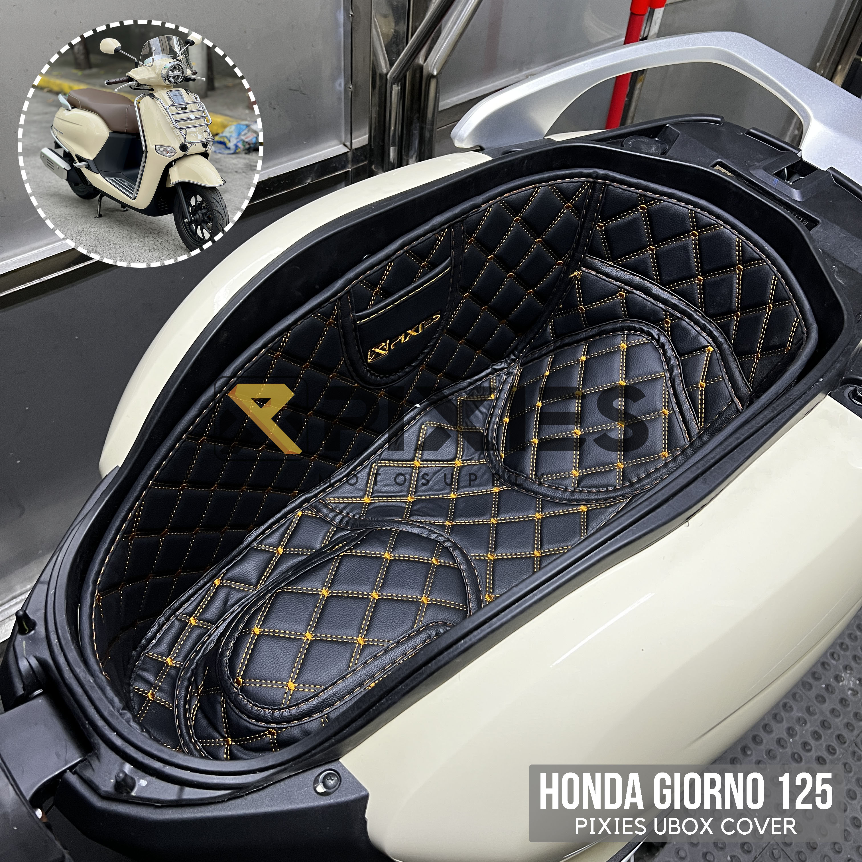 HONDA GIORNO 125 PIXIES UBOX SEAT COMPARTMENT COVER | Shopee Philippines