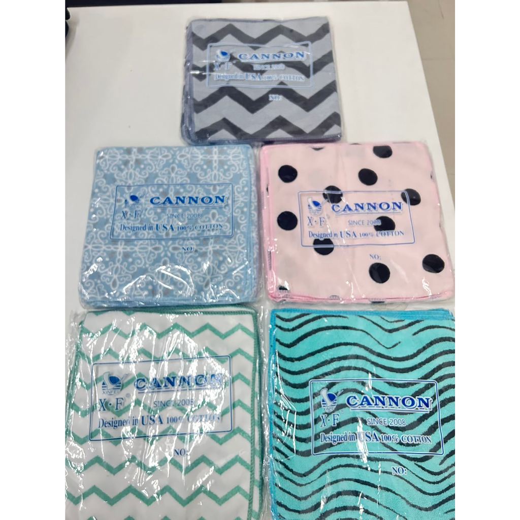X.F CANNON 12PCS Microfiber Multipurpose Face or Hand Towel Super Soft ...