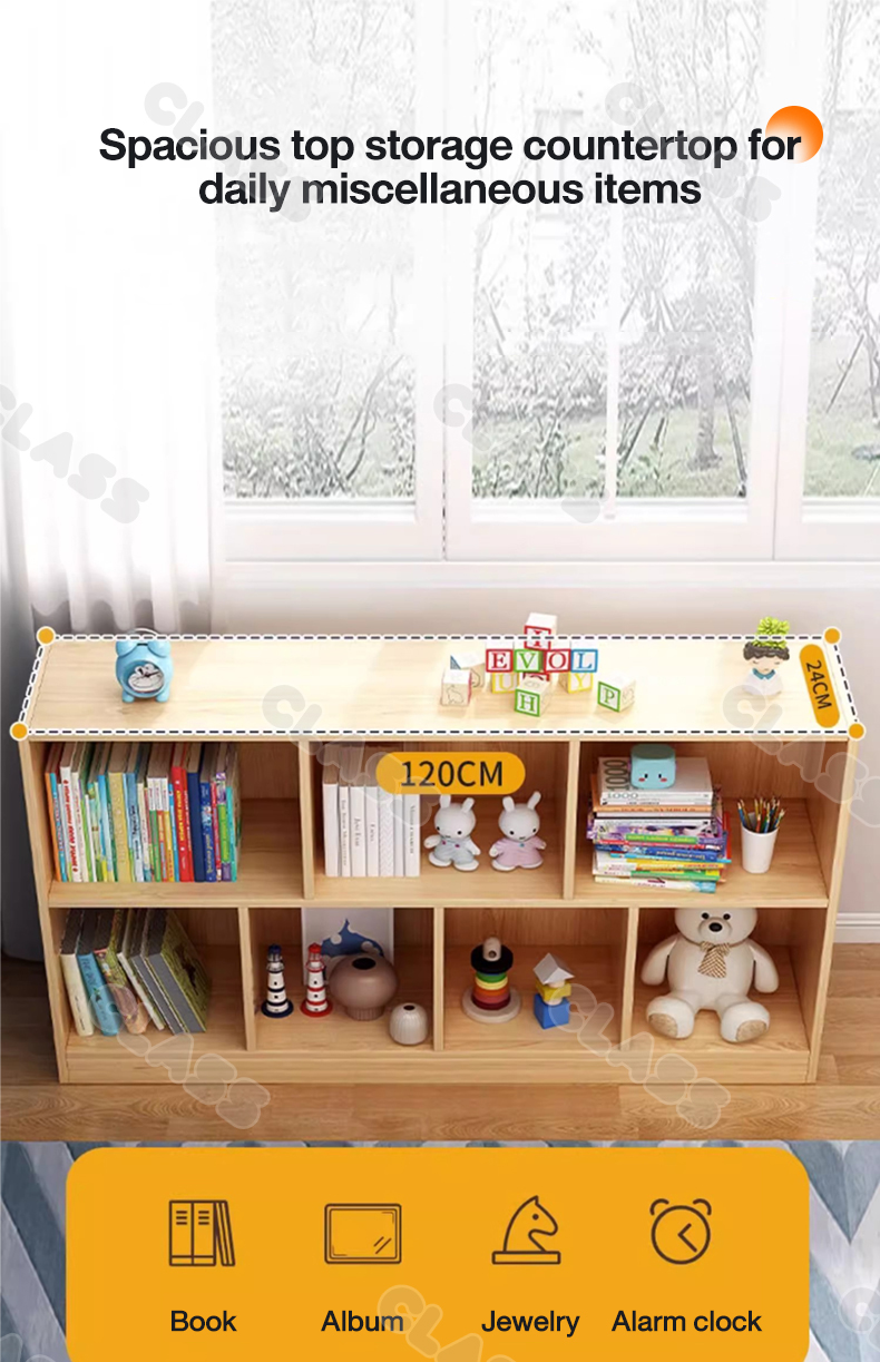 【24 Hours Shipped】Wooden Book Shelf Organizer Multifunctional Bookshelf ...