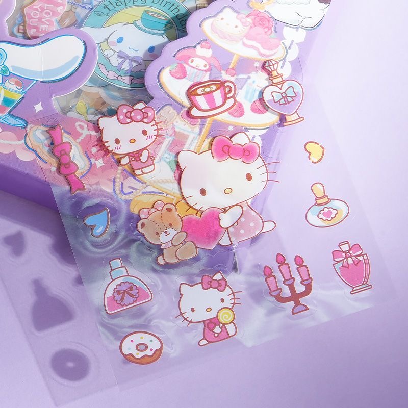 96Pcs Sanrio stickers Student Notebook Hand Account stickers Cute ...