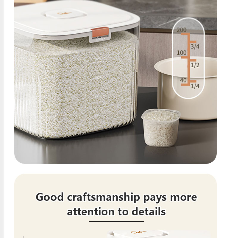 5/10/15KGMetered Rice Dispenser Insect Proof Moisture Proof Food ...
