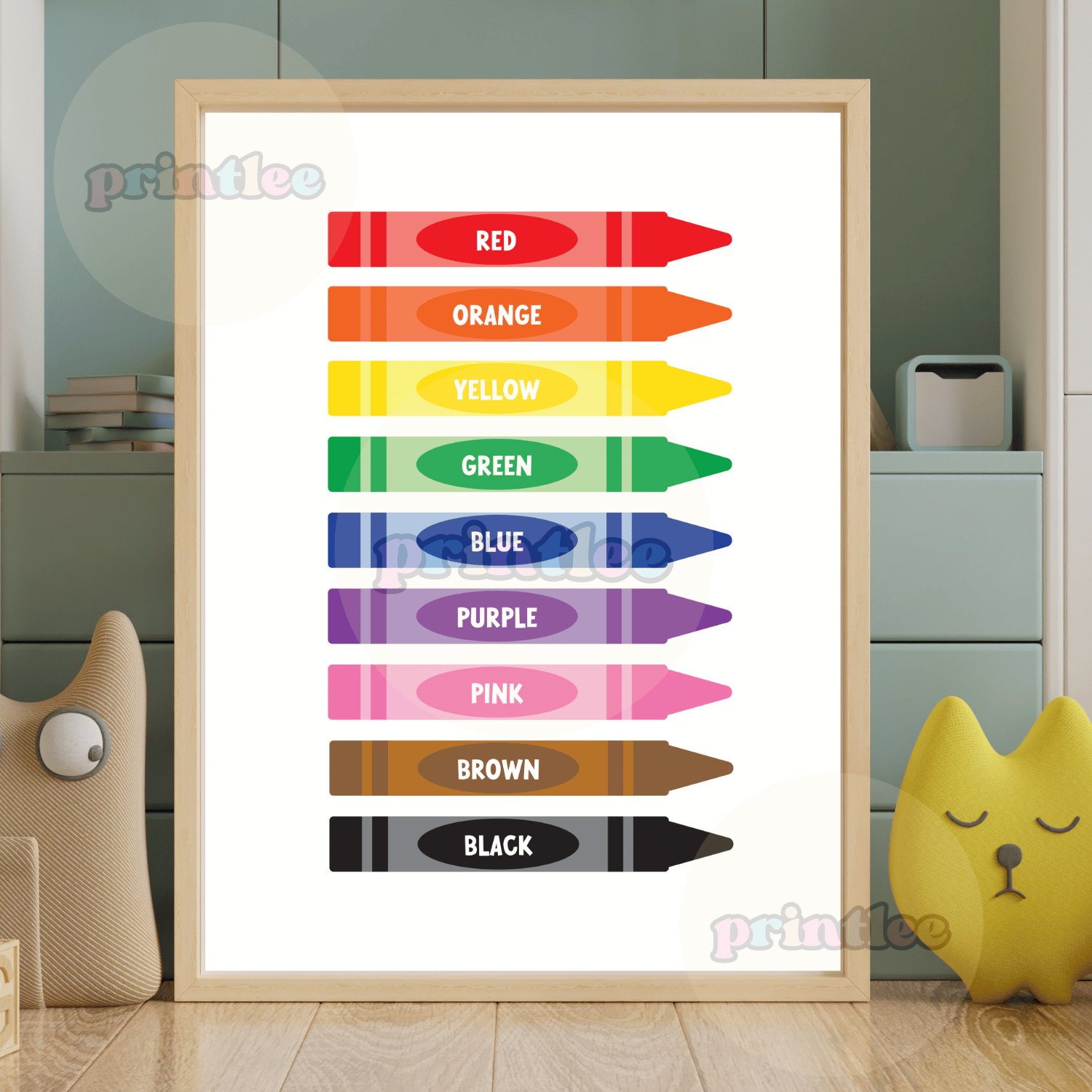 10pcs Educational Color Charts for Kids – Learn Colors with Visual ...