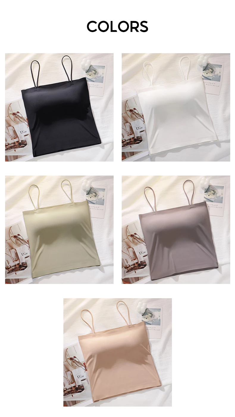 Ladies Sando Tube Sexy Back With Padded Bralette Spaghetti Sleeveless ...