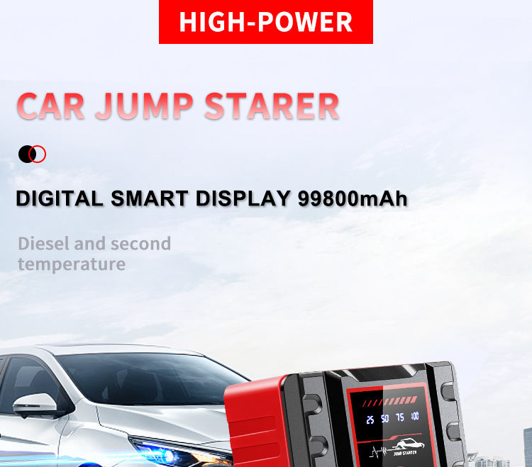Car jump starter 99800mAh portable car starter kit car emergency ...