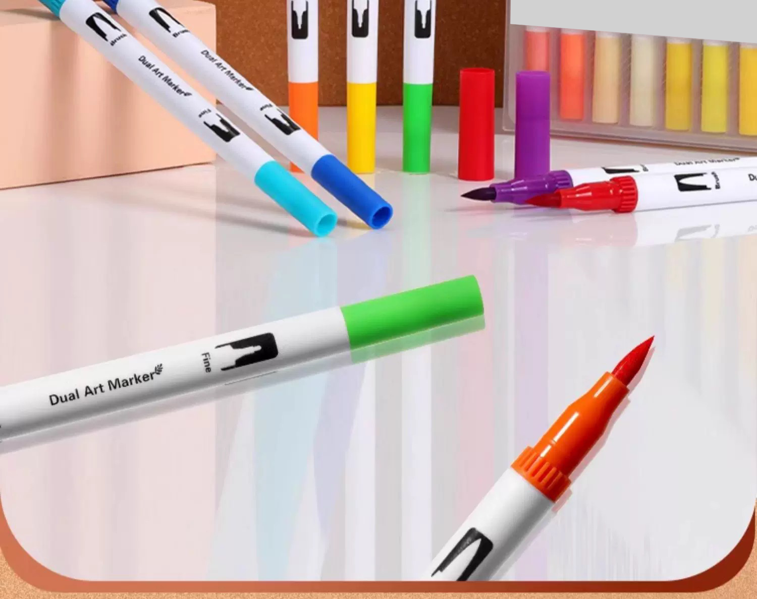 HIGHTUNE 80 Colors Watercolor Pen Marker Pen Dual Tip Pen Set Painting ...