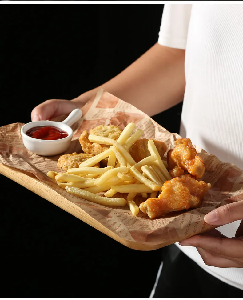 100Pcs Premium Greaseproof Food Paper Bento Cake Paper Ideal Food ...