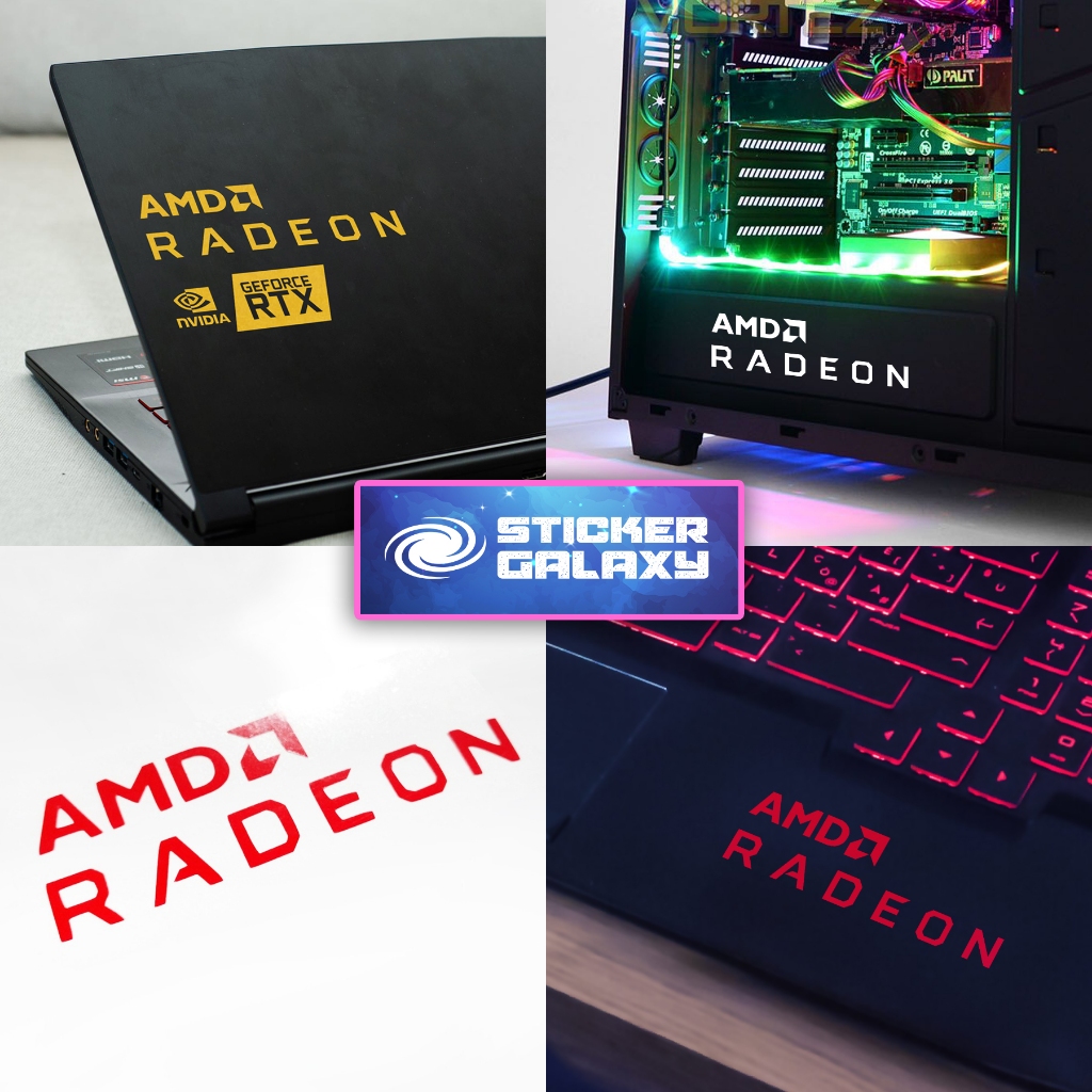 AMD Radeon WATERPROOF STICKER for pc gamer for pc case, laptop ...