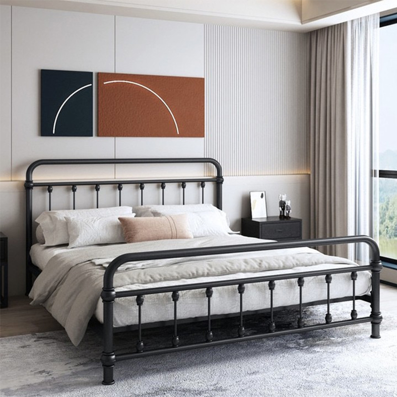 Iron Frame Bed Easy installation Metal Stainless Steel Bed High Load ...