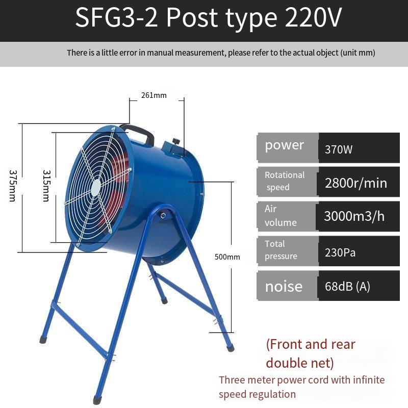 Industrial-grade exhaust fan with high airflow and powerful smoke ...