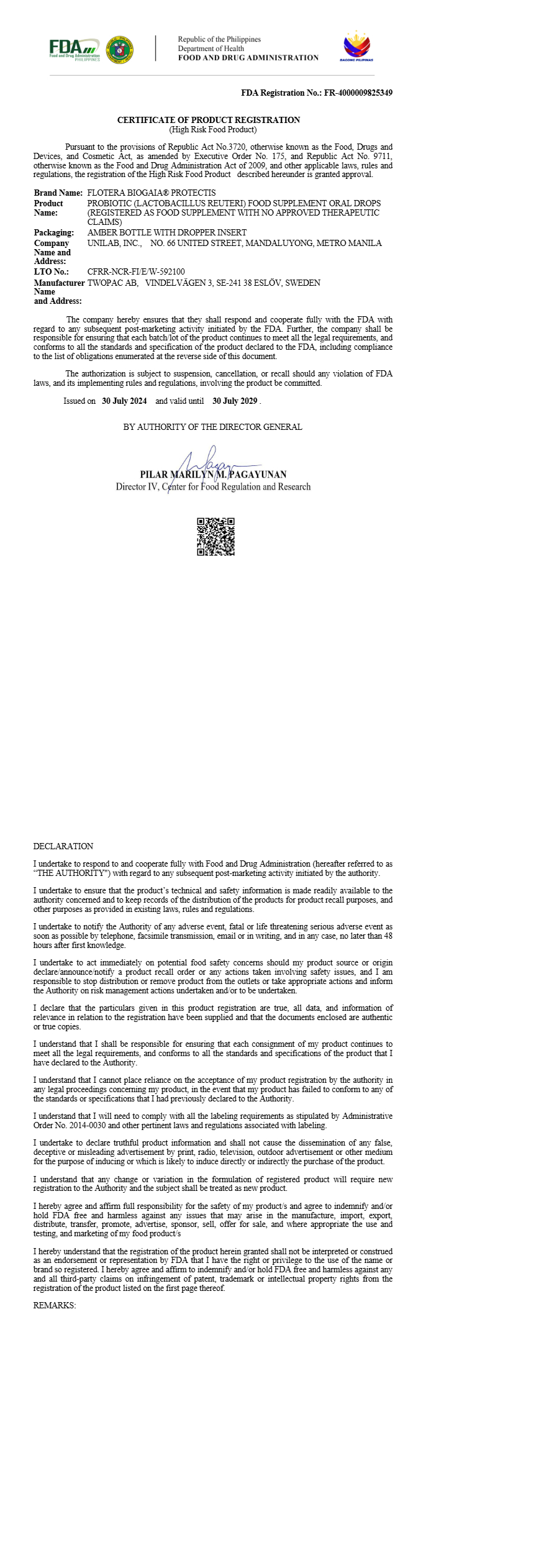 FLOTERA Lactobacillus reuteri 90 mg/5 mL Suspension (Oral Drops) 5 mL ...