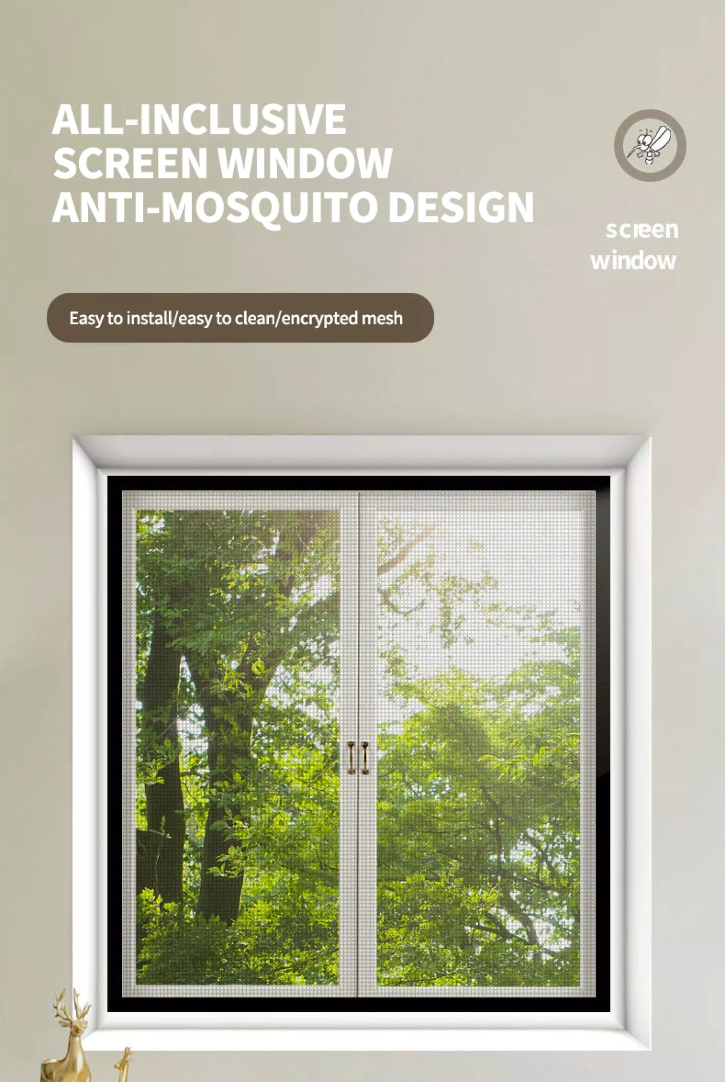 Anti-Mosquito Window Net Self-Adhesive Cockroach Window Screen Net ...