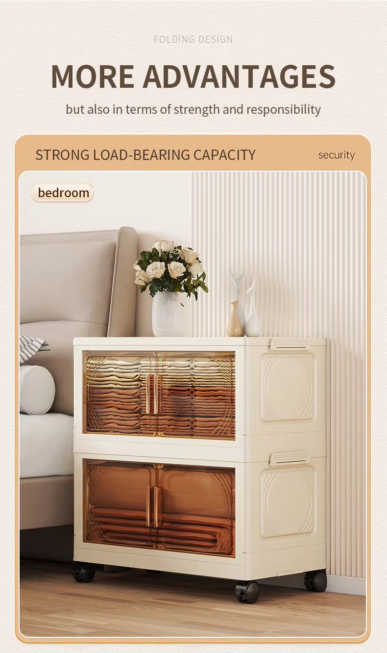 Multilayer Foldable Storage Cabinet Plastic Stackable Storage Megabox ...