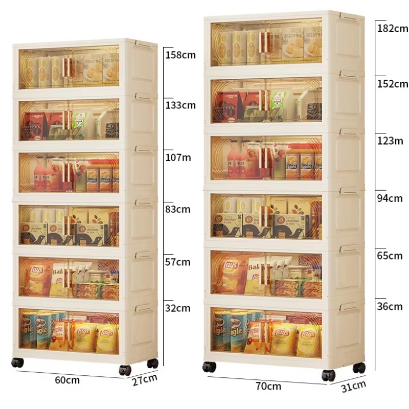 Multilayer Foldable Storage Cabinet Plastic Stackable Storage Megabox ...