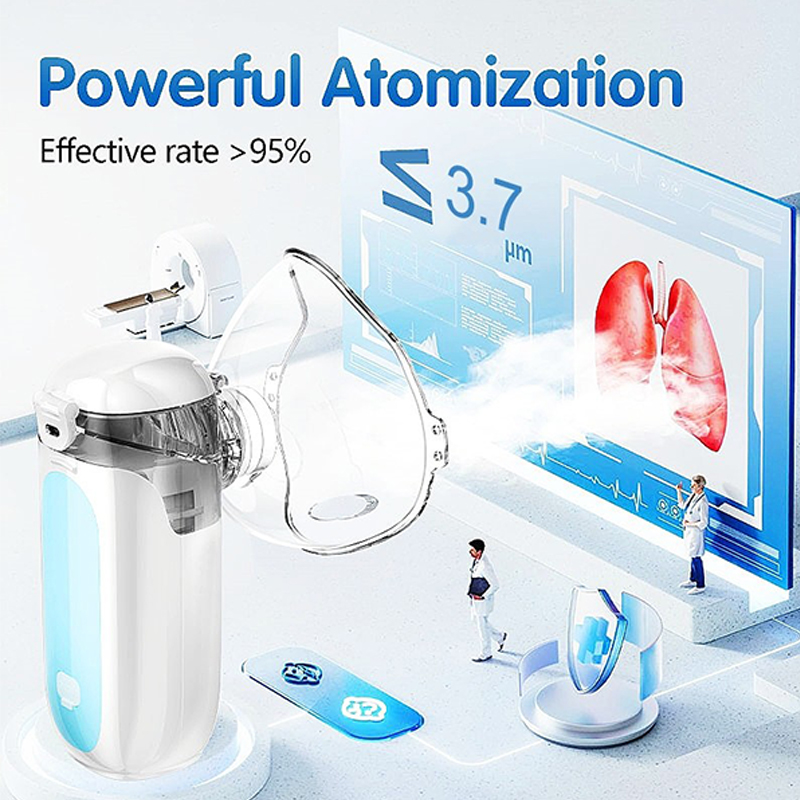 Omron Portable Nebulizer Machine Rechargeable Inhaler for Asthma Relief ...