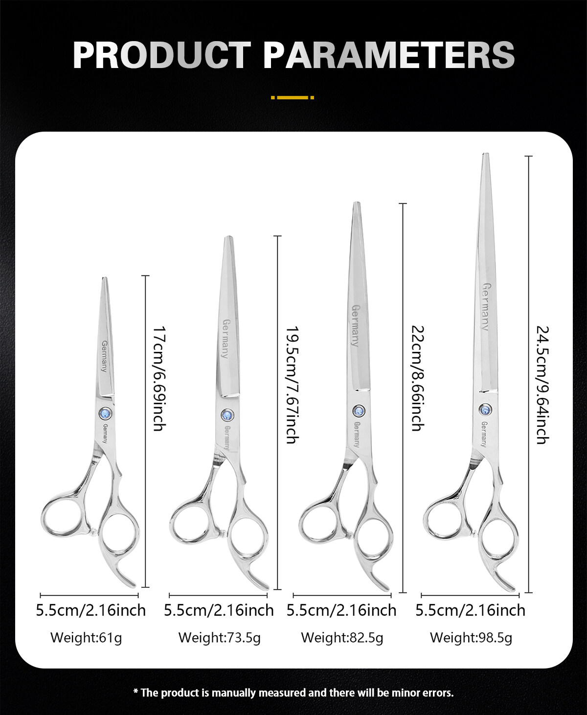 Spot #Germany 6-inch*7-inch*8-inch*9-inch salon hair scissors flat cut ...