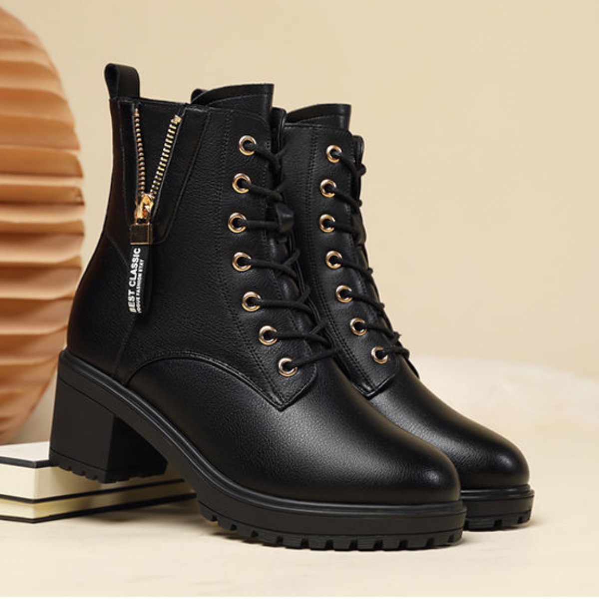 Size 35-40 Martin Boots Women's New Soft Leather Soft Bottom Coarse ...