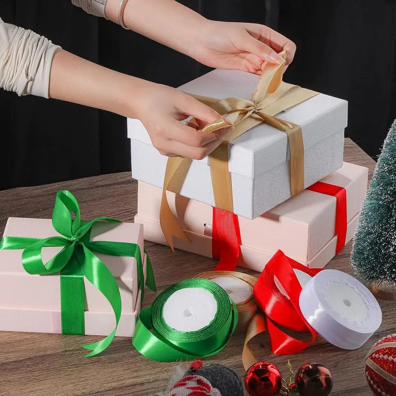 4cm Ribbon, 25 Yards/roll Satin Ribbon Roll Gift Packaging Ribbon ...