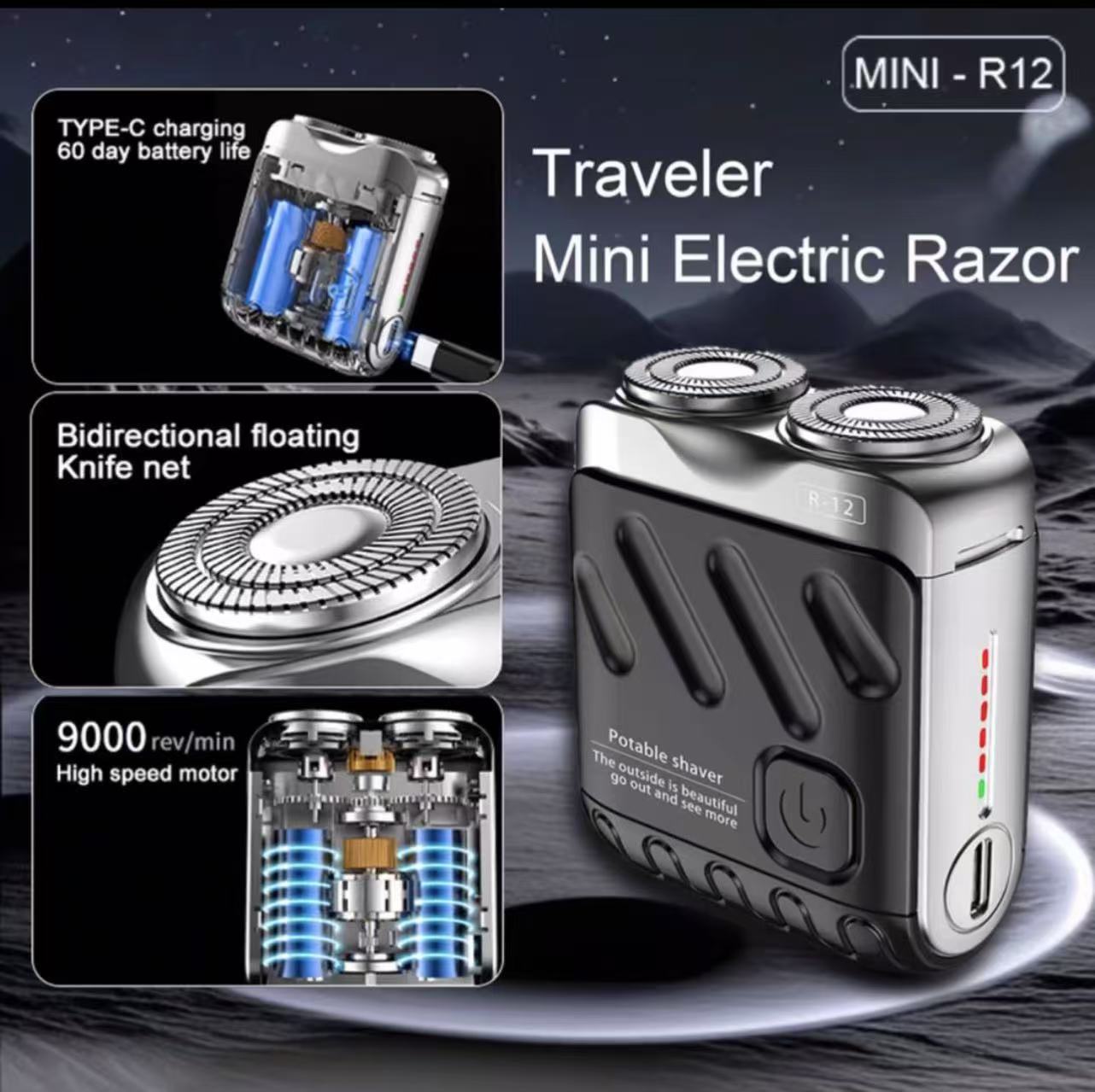 【Pro】COD Portable Razor Portable Razor, Quick Charge, Waterproof, Men's ...