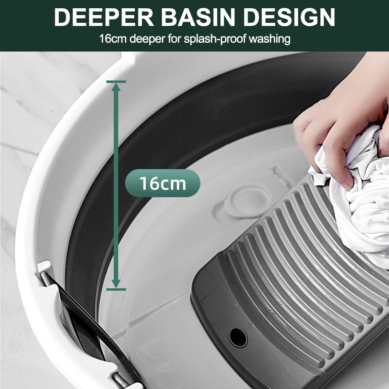 2in1 Large Capacity Foldable Laundry Tub with Washboard Multi-Purpose ...