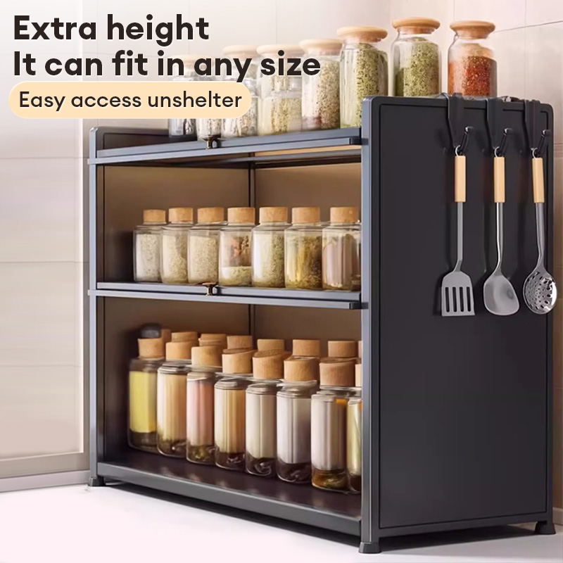 Kitchen Cabinet Organizer Condiments Organizer With Cover Condiments ...