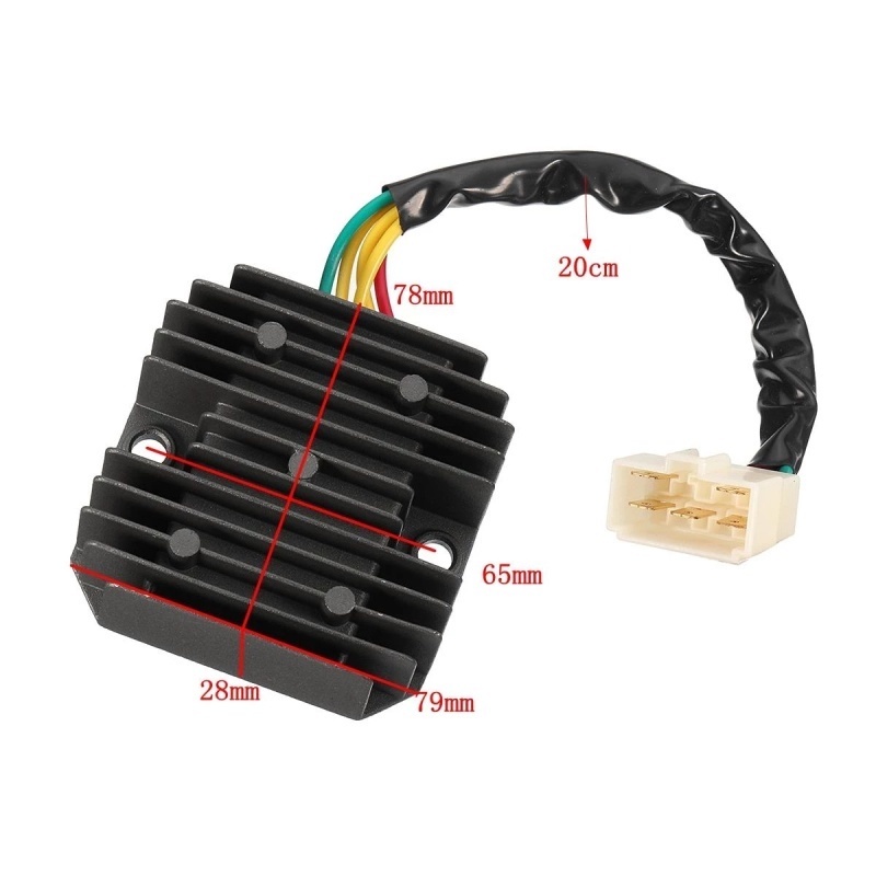 5-Pin 5Wire Full Wave Regulator Rectifier 12V DC For GY6 125 Bike Quad ...