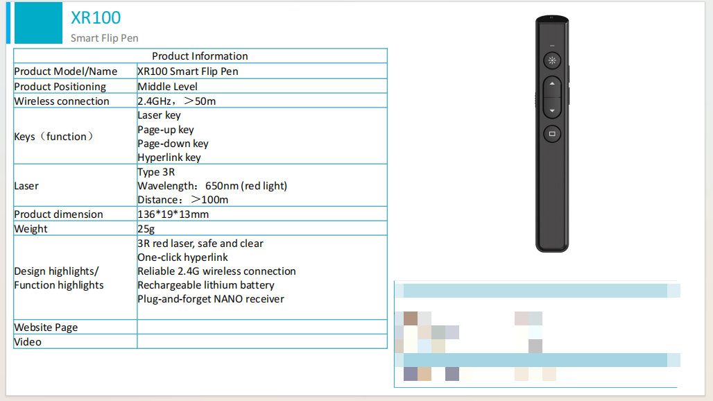 RAPOO XR100 Smart Flip Pen Presenter | Shopee Philippines