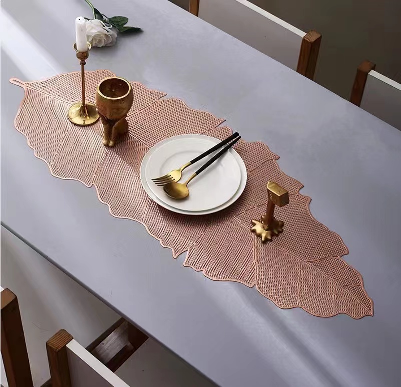 Center Piece Gold Leaf Center Piece PVC Waterproof Non-slip Elegant ...
