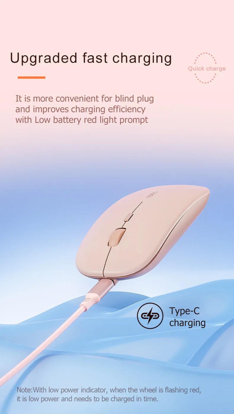 Inphic Q8 Portable Wireless Mouse Bluetooth 1600dpi Ultrathin Silent ...