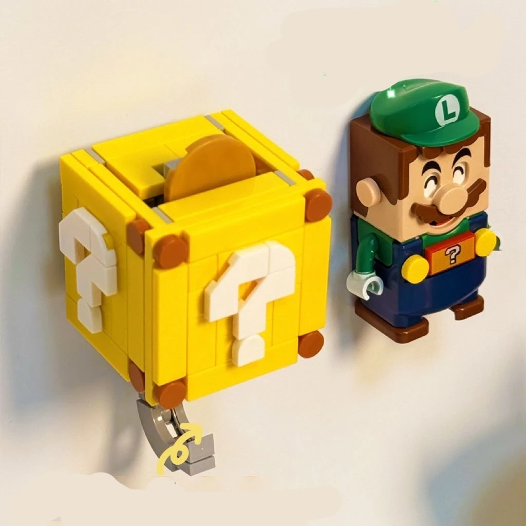 Super Mario Question Mark Box Building Block Key Hook Question Mark Box ...