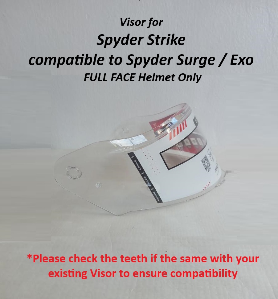 Spyder Strike, Surge, Exo Spare Visor Lens FULL FACE SPYDER STRIKE ...