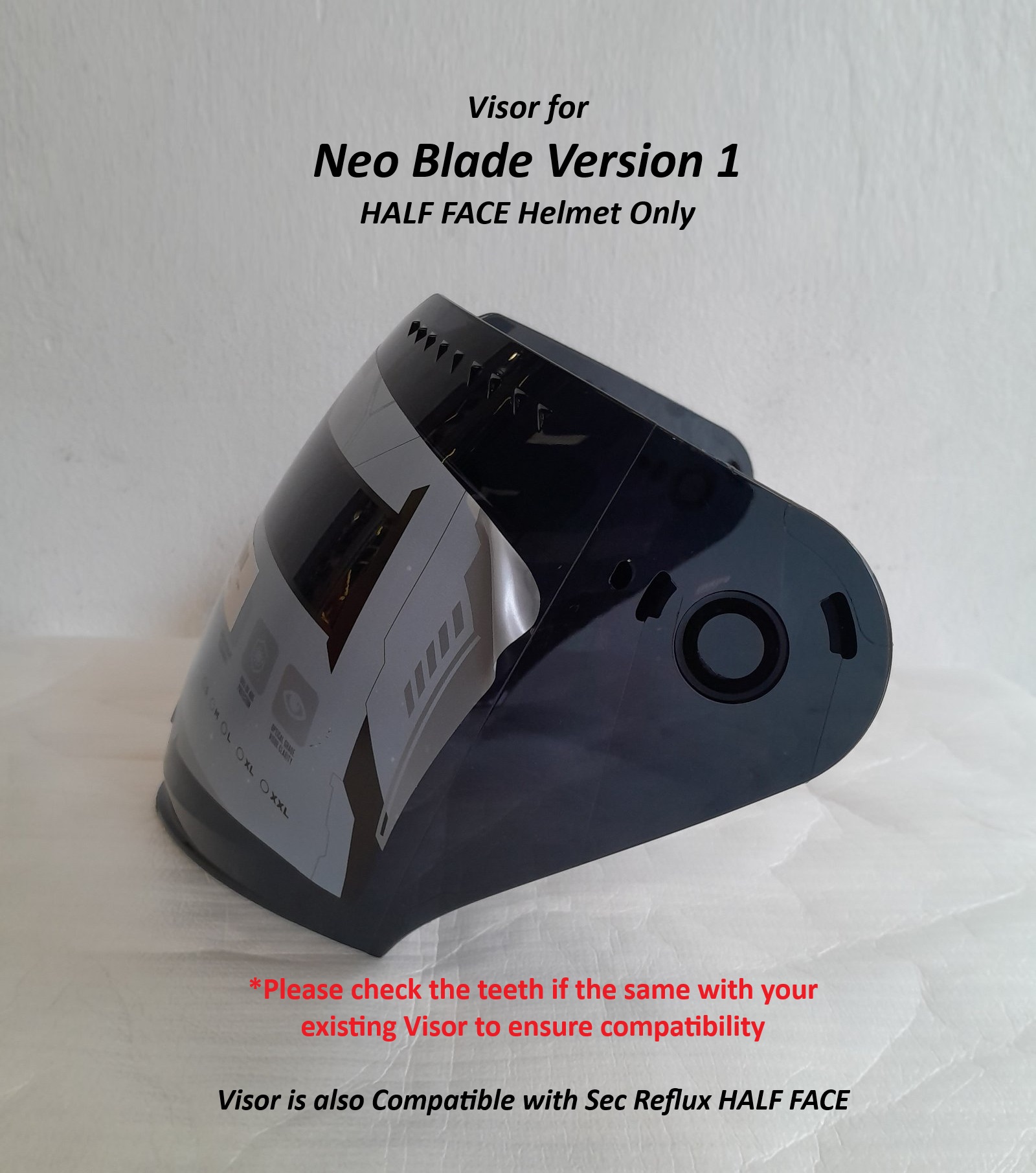 Spare Visor Lens Spyder Neo Blade Version1 Half Face Compatible With ...