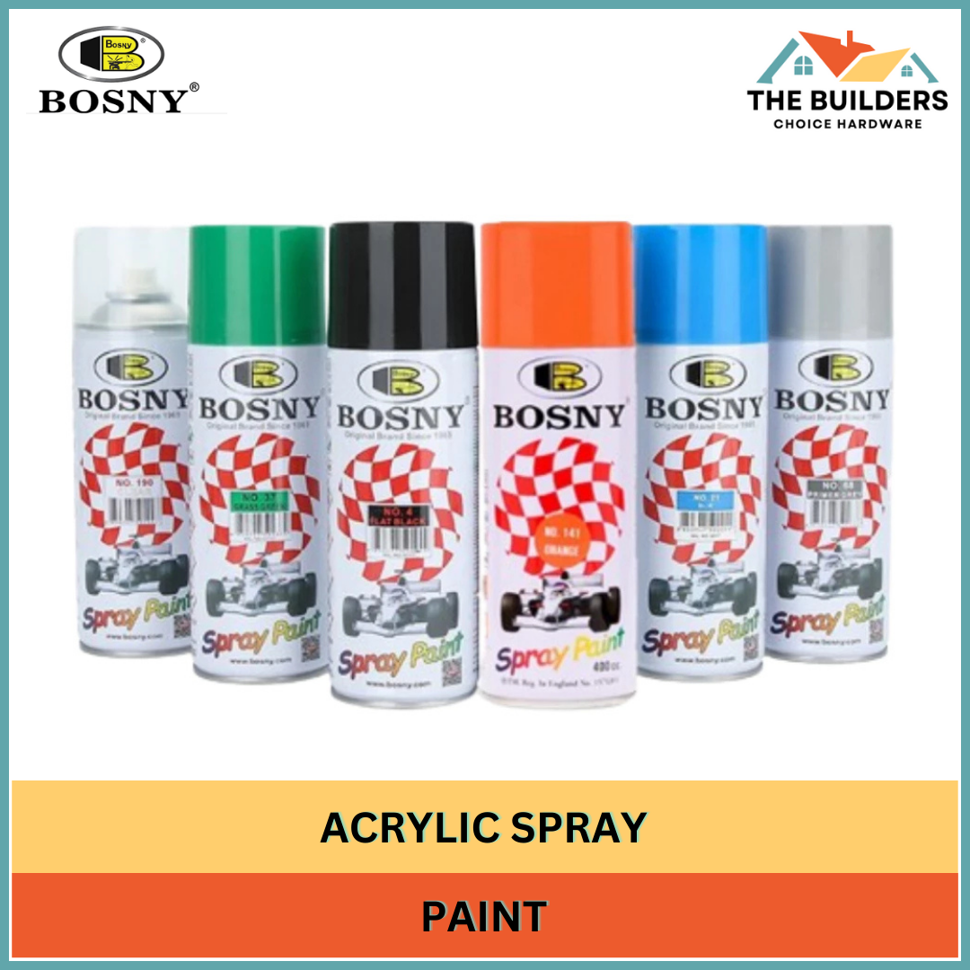BOSNY ACRYLIC SPRAY PAINT 400CC ASSORTED COLORS | Shopee Philippines