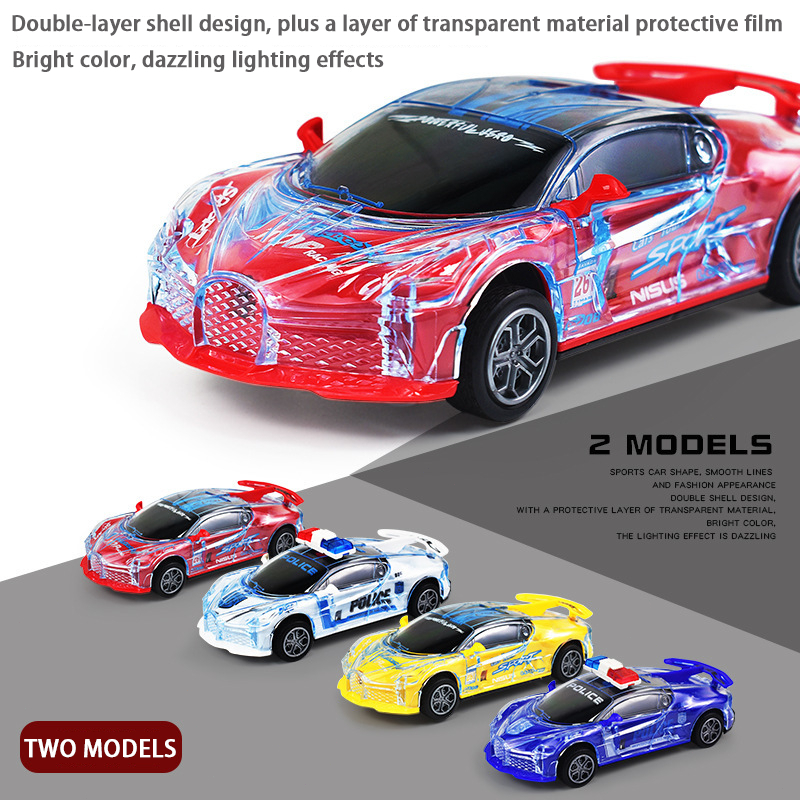360℃ LED Music Light Race Car ToyFlashing Police Cars Boys Musical ...