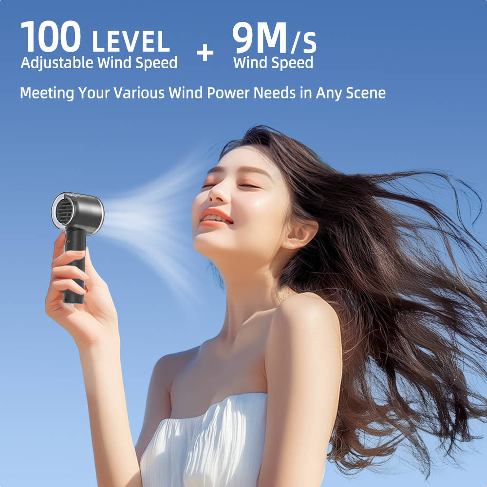 Orashare Mini Handheld 4000mAh High-Speed Fan LED Display Portable ...